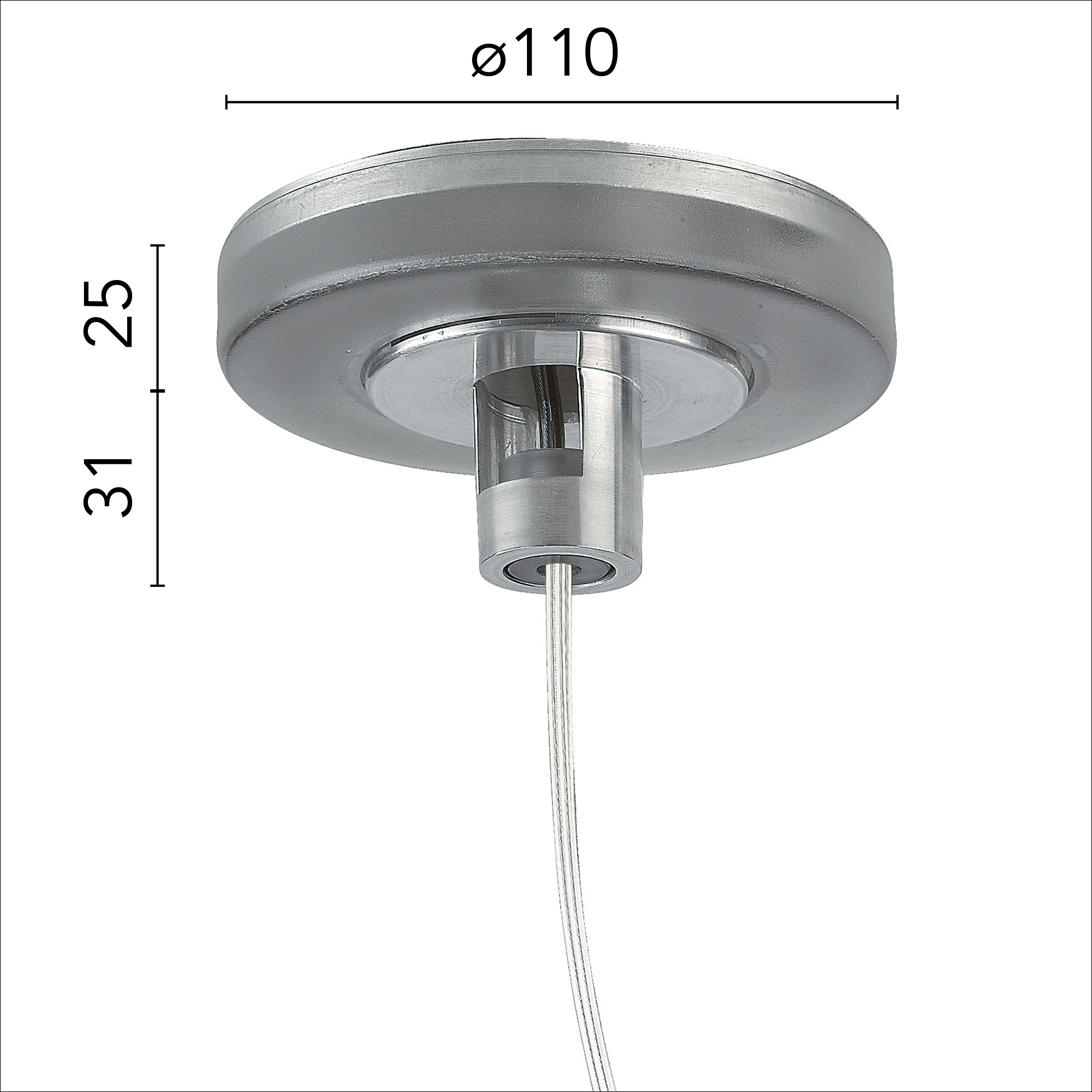 Power supply rose. Dali 08.0031.00.DA accessory | Flos