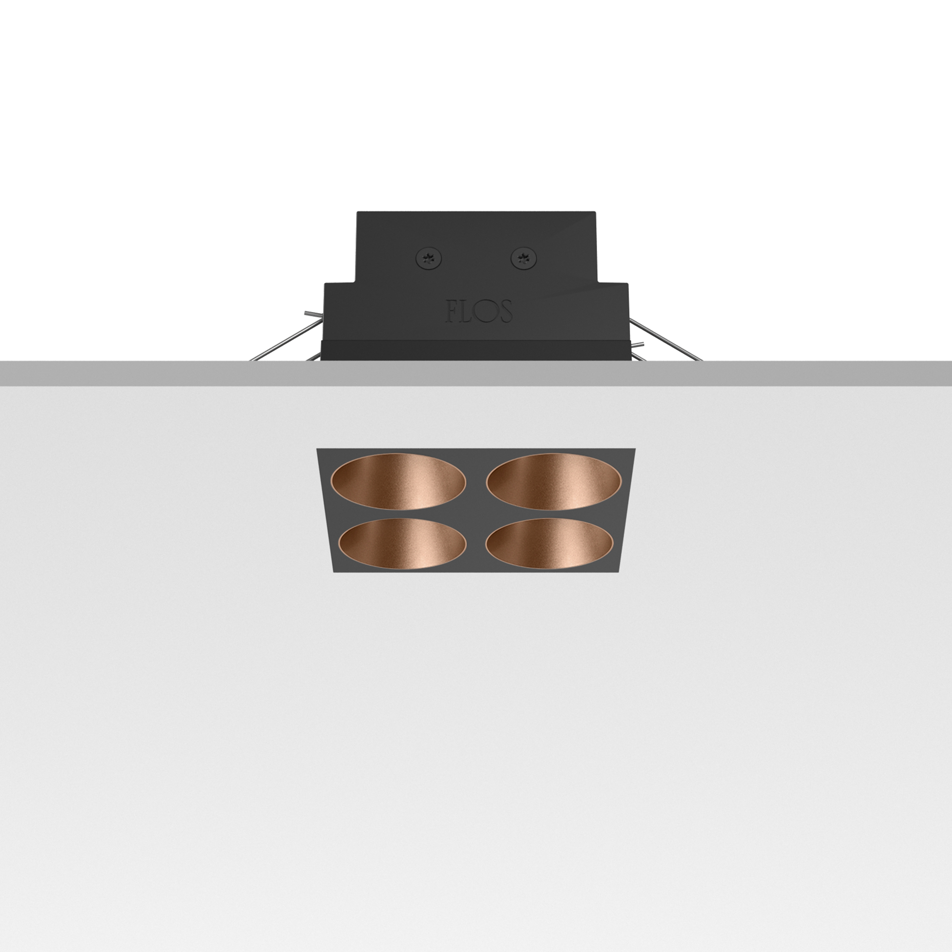 Light Shadow Fixed No Trim Mains Dimming Version 4 Spots Square Optic ...