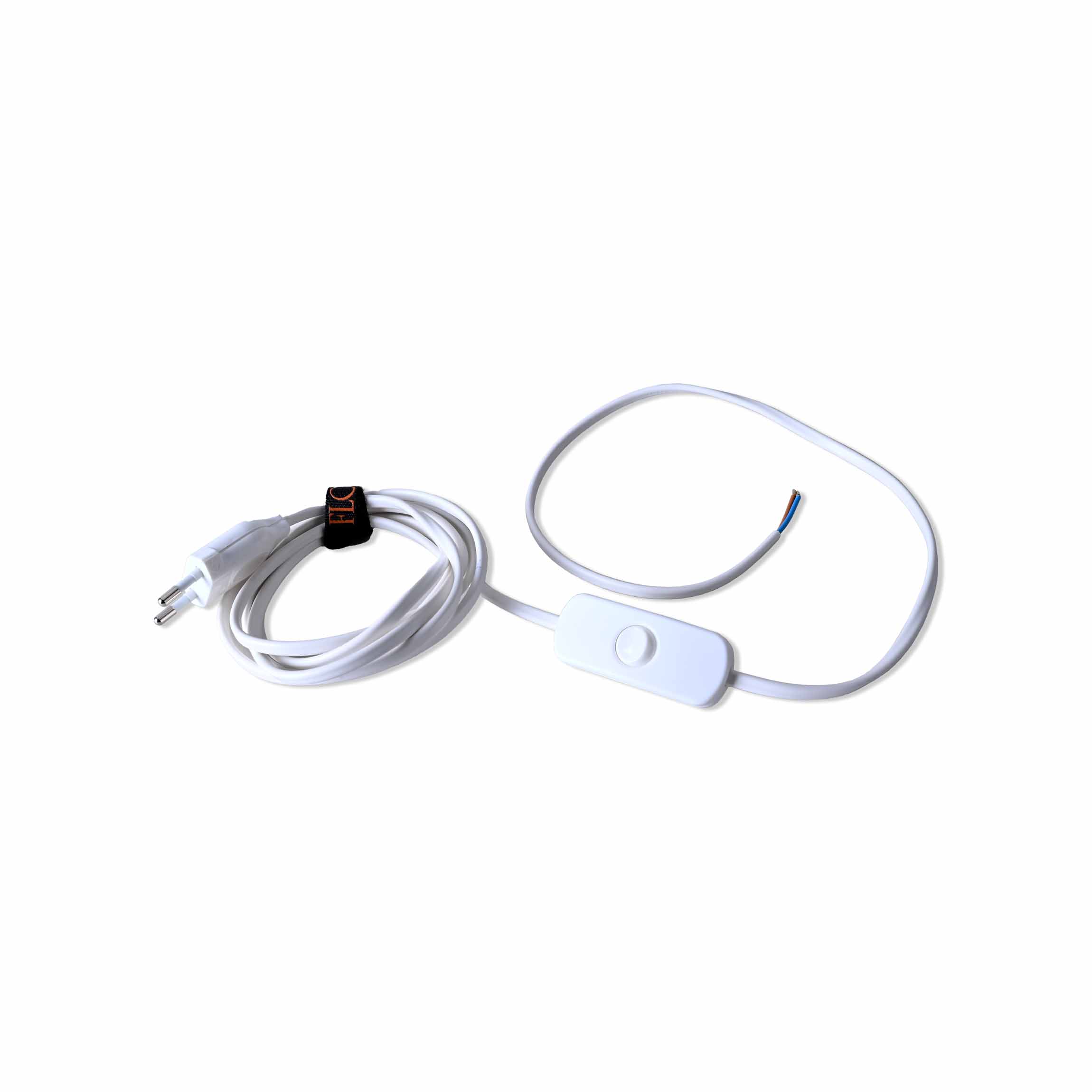 Mini Glo-Ball Table Assembly Electrical Wiring with Switch White RF32896 | Flos